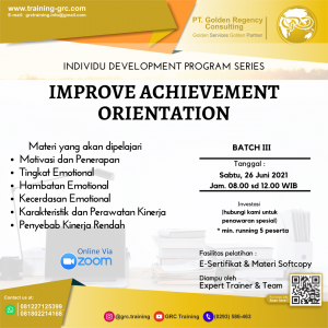 IMPROVE ACHIEVEMENT ORIENTATION - Informasi Training dan Pelatihan ...